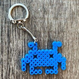 Handmade | Other | Space Invaders Blue Keychain Nintendo Retro Arcade ...